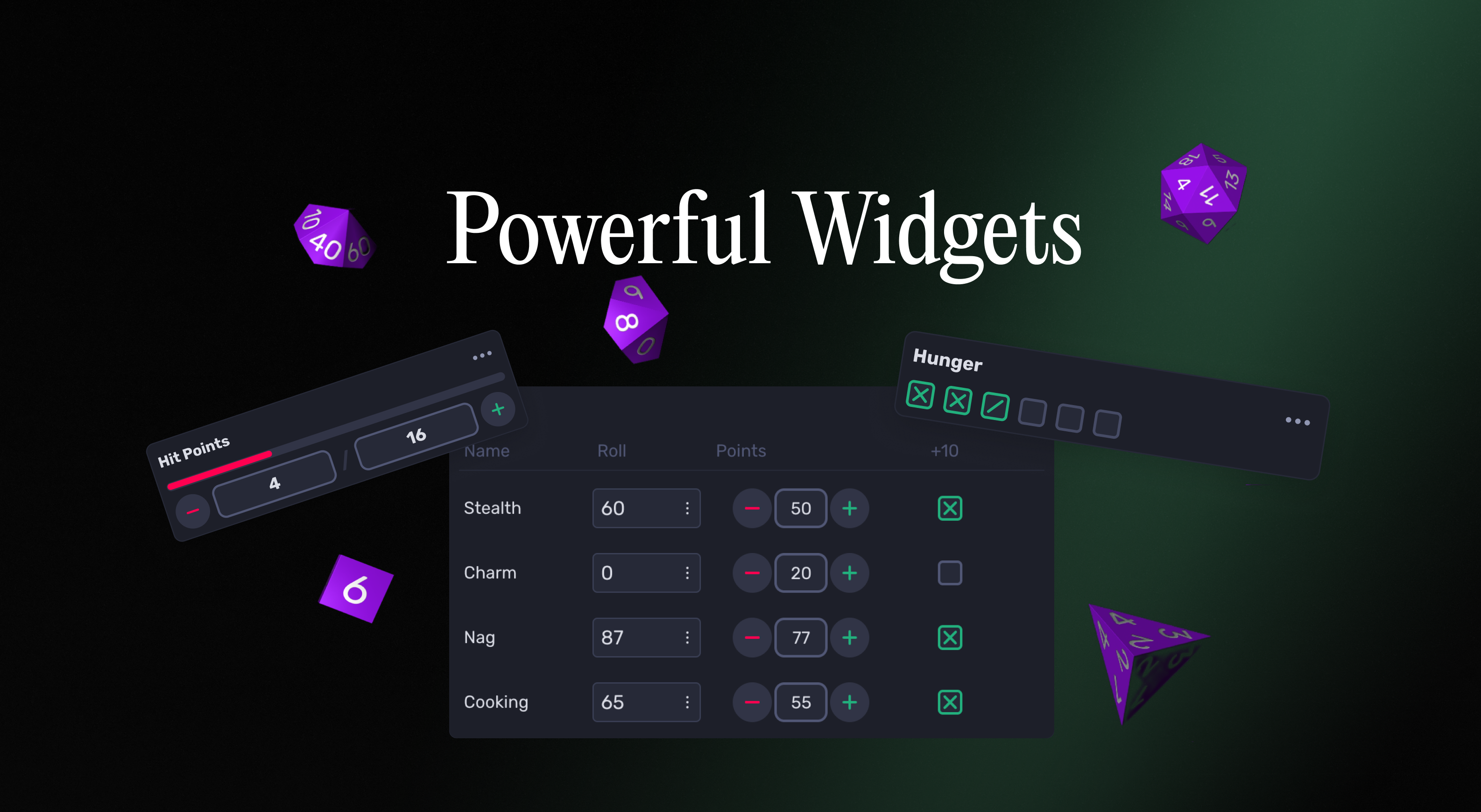 Powerful Widgets - February 2025 - Quest Portal VTT