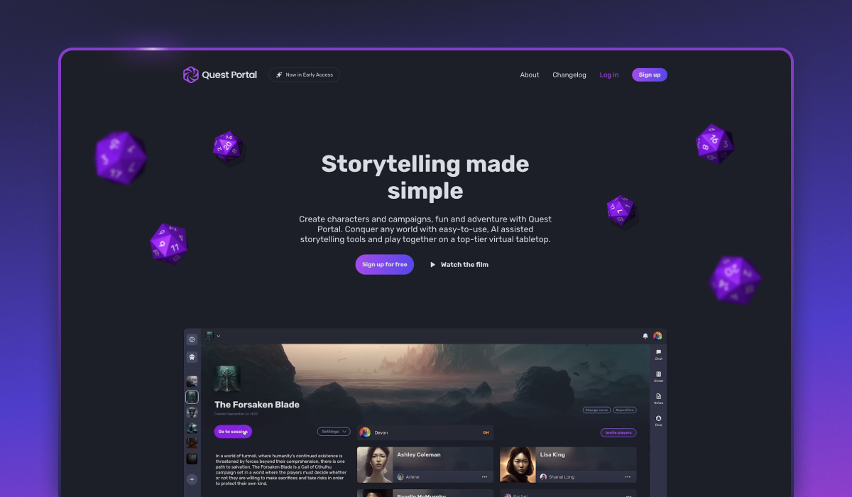 Welcome to our new website - Quest Portal VTT